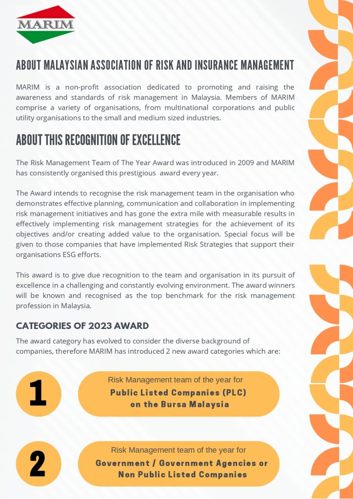 Award – Malaysian Association of Risk and Insurance Management